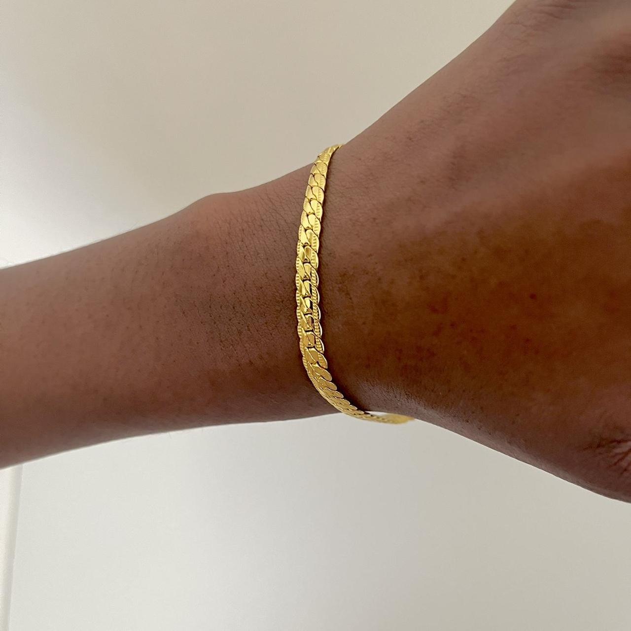 Elegant Gold Style Chic Chain Bracelet 18k... - Depop