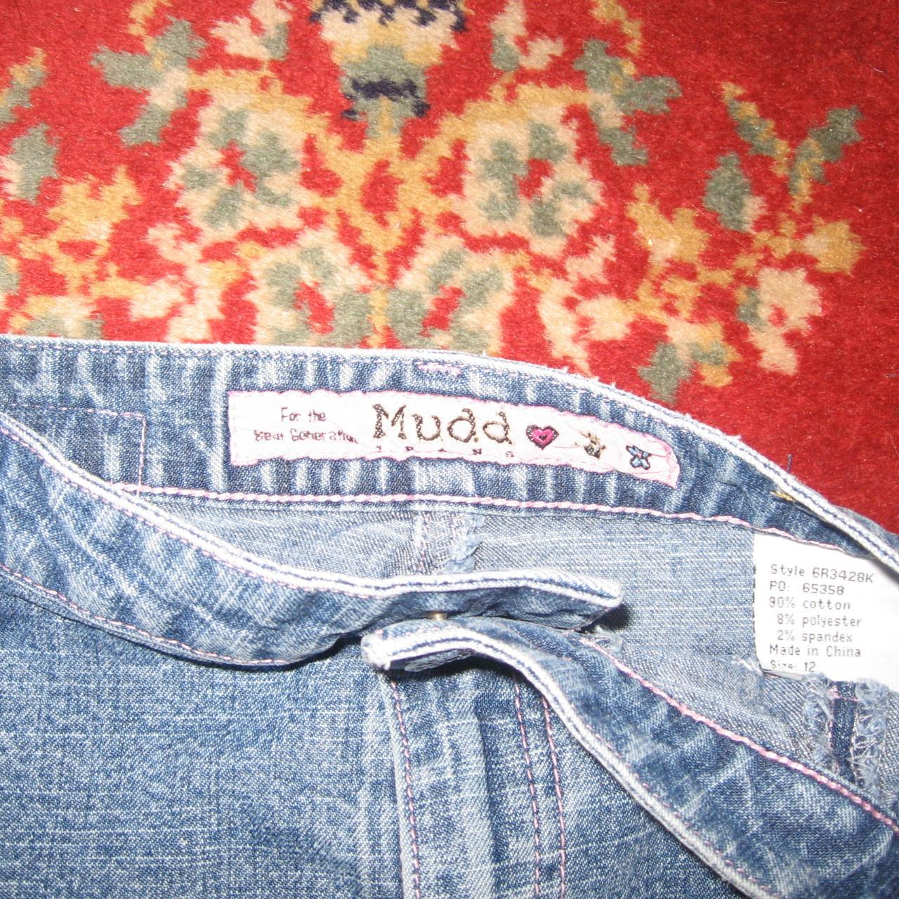 Mudd Midi Denim Skirt with Pink Accents! So... - Depop