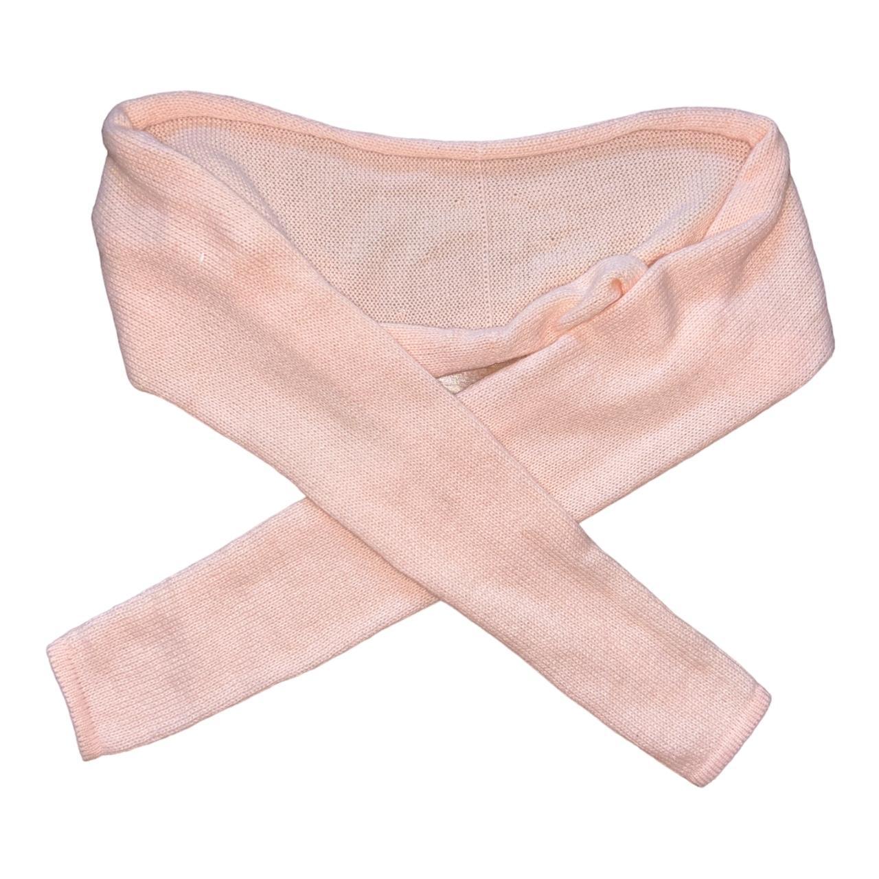 Peach Pink shrug fuzzy slight pilling - Depop