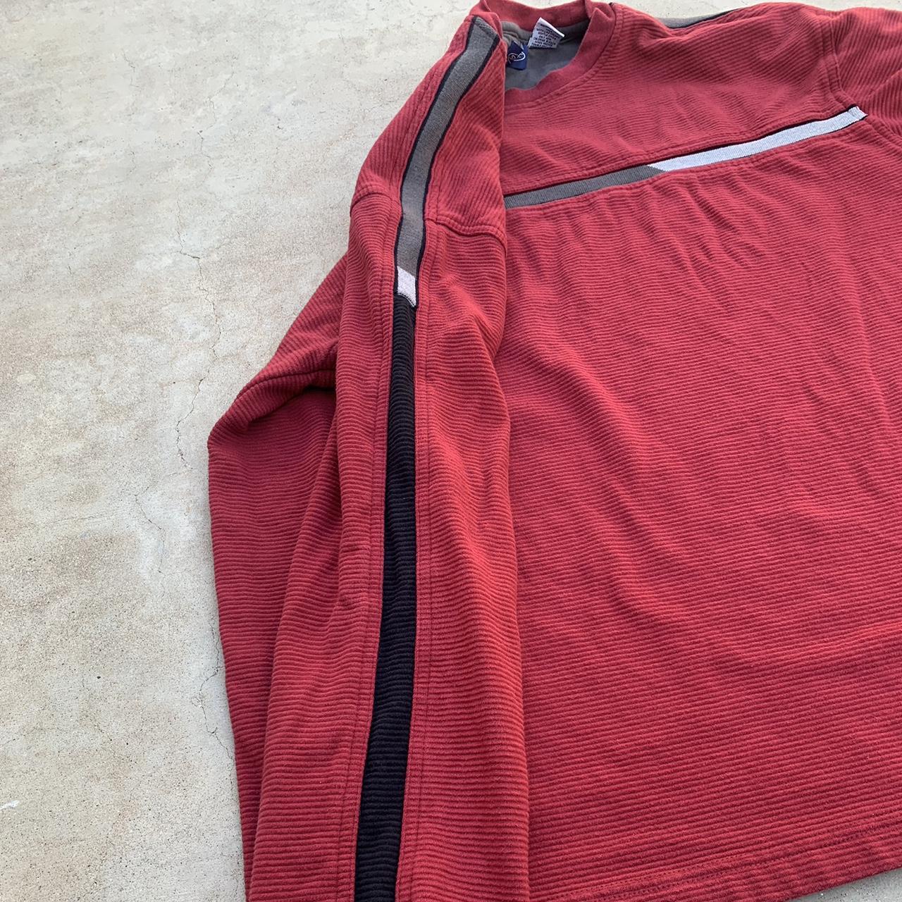 Vintage Y2K sideout striped long sleeve sweater.... - Depop