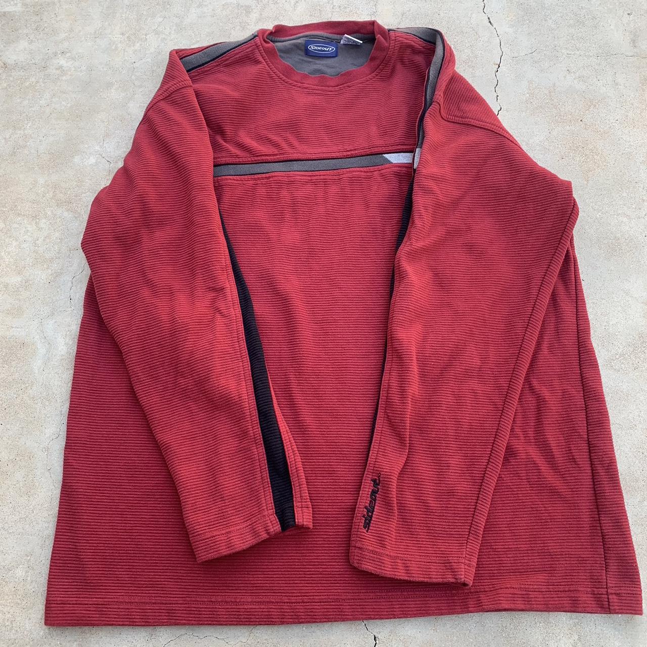 Vintage Y2K sideout striped long sleeve sweater.... - Depop