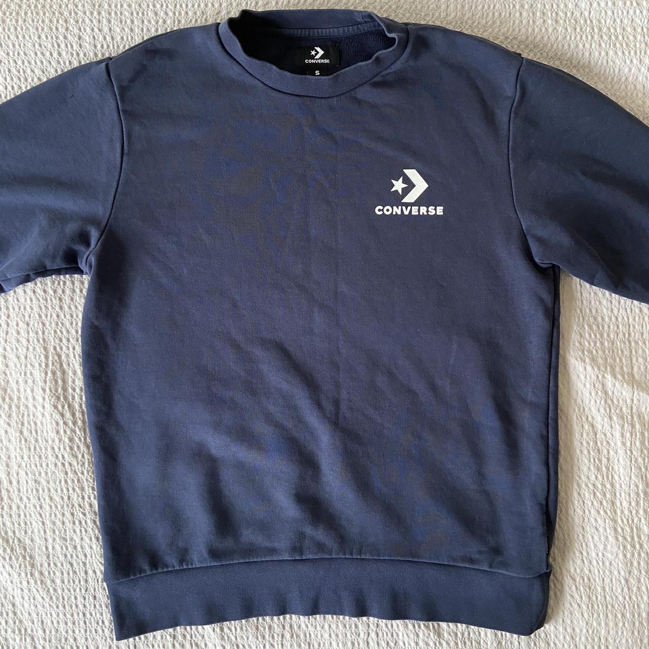 /NAVY CONVERSE JUMPER/ Great condition, worn a few... - Depop