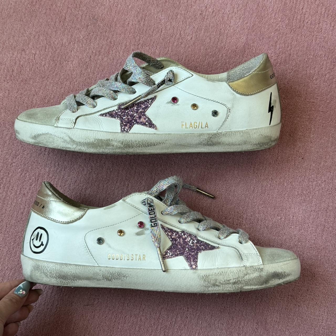 GOLDEN GOOSE SUPERSTARS I custom designed them in LA... - Depop