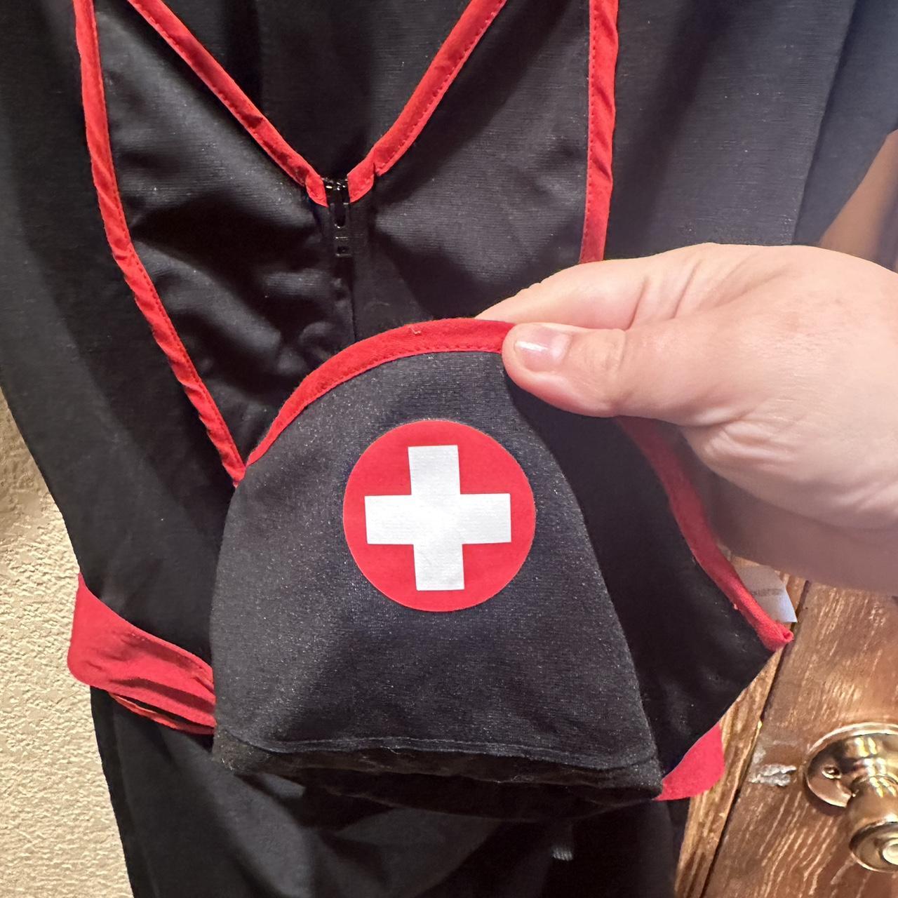 Adult Cardiac Arrest Mini Dress Nurse Costume - Size... | Depop