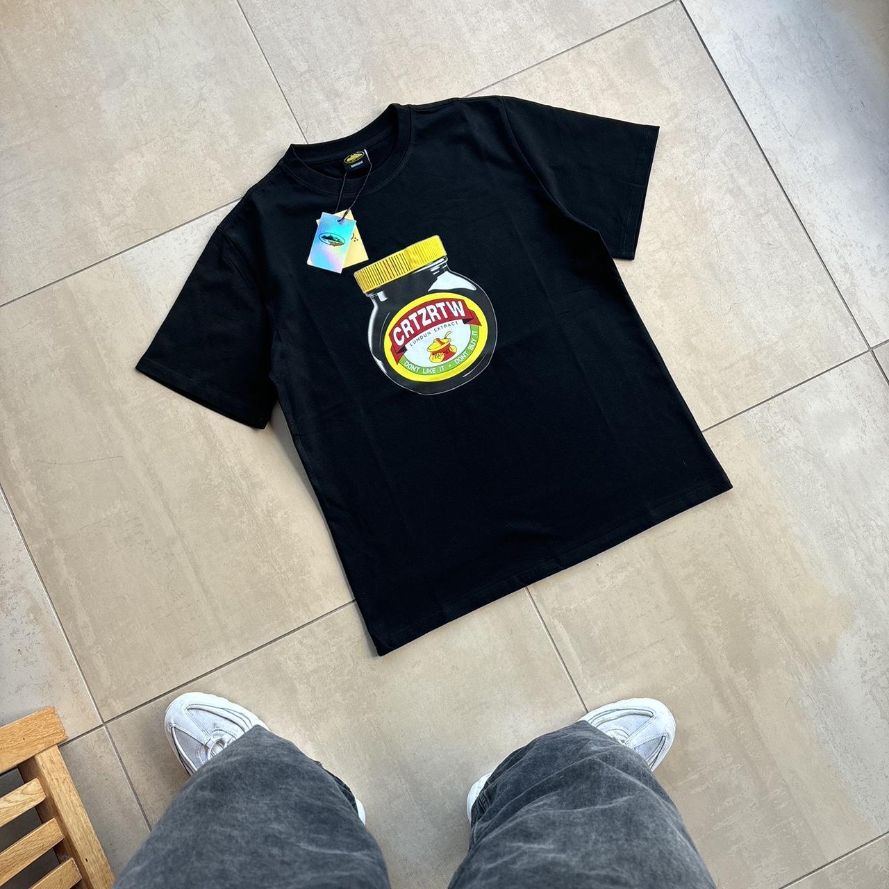 Corteiz Black & Yellow Graphic Tee | Depop