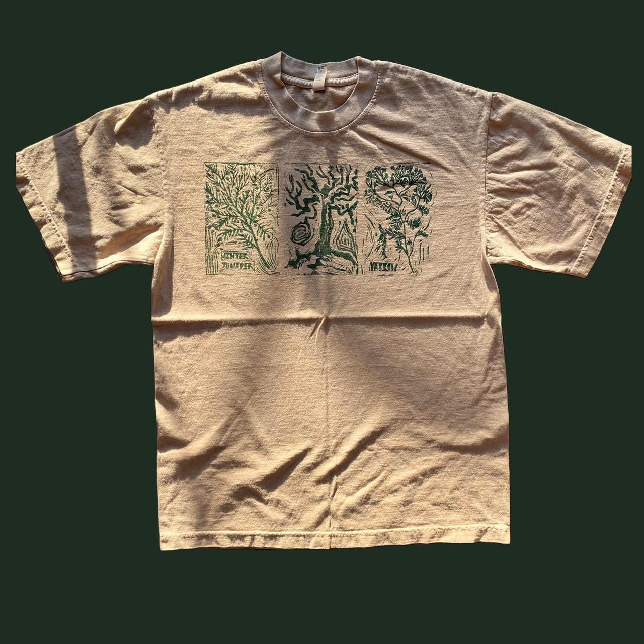 LAA unisex pigment dye 6 oz tee in mushroom with... - Depop