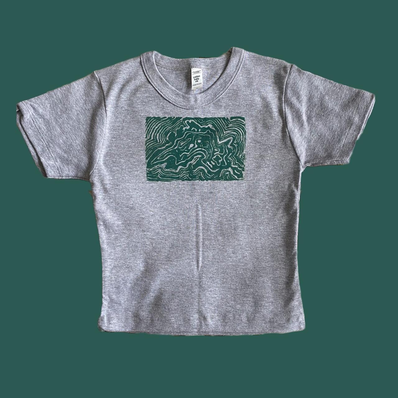 Heather gray LAA baby tee with original Lake... - Depop