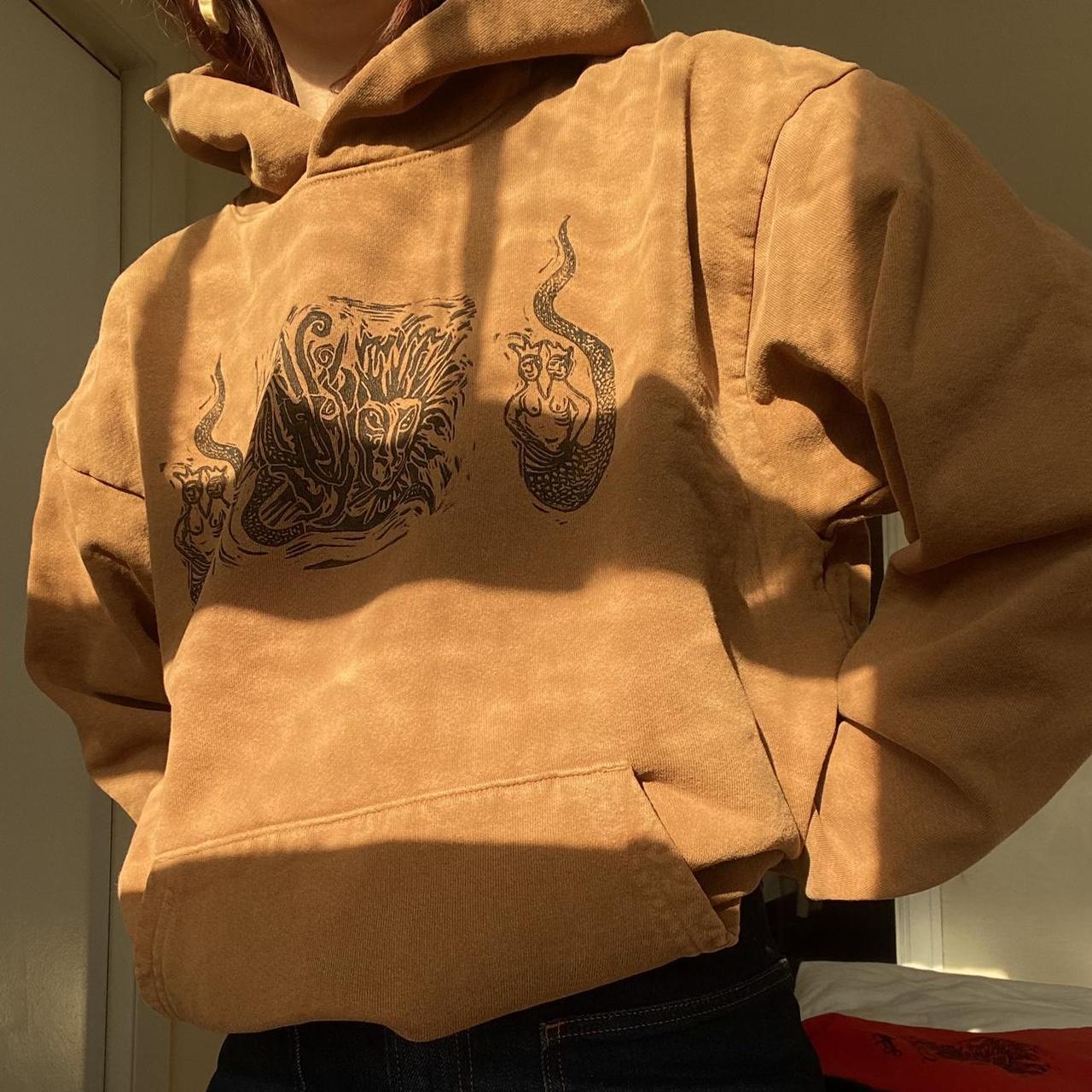 chimera and two headed mermaid block prints on a Los... - Depop