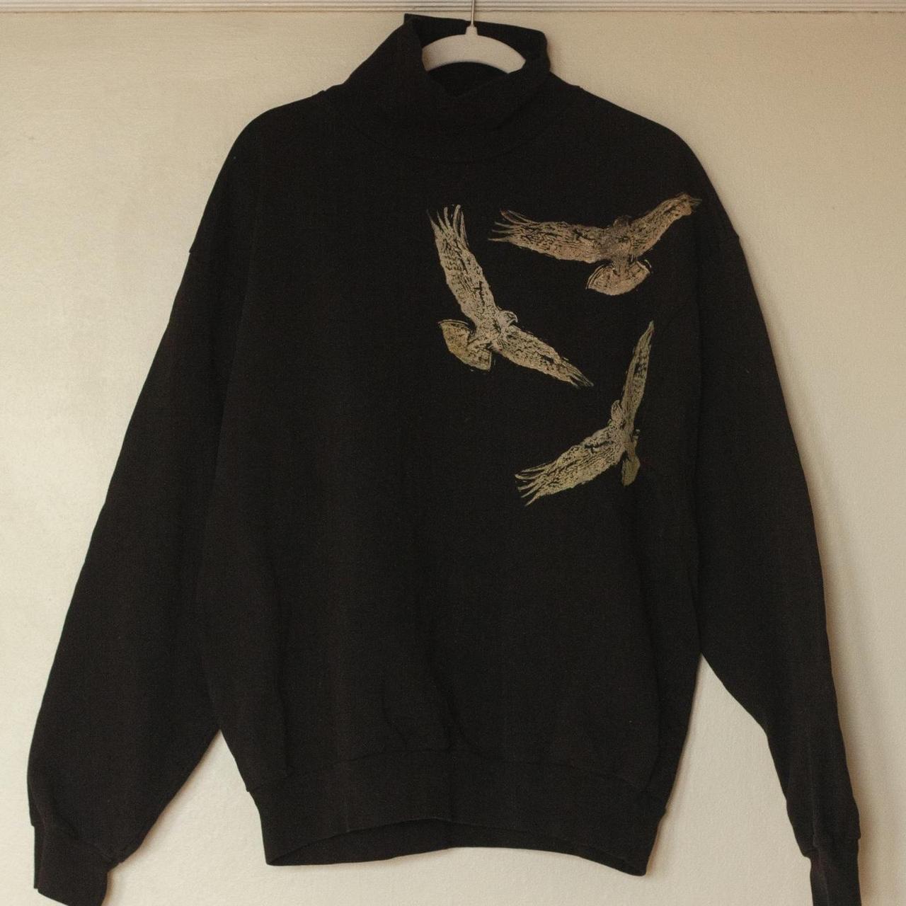 hawk block prints on a los angeles apparel 14 oz... | Depop