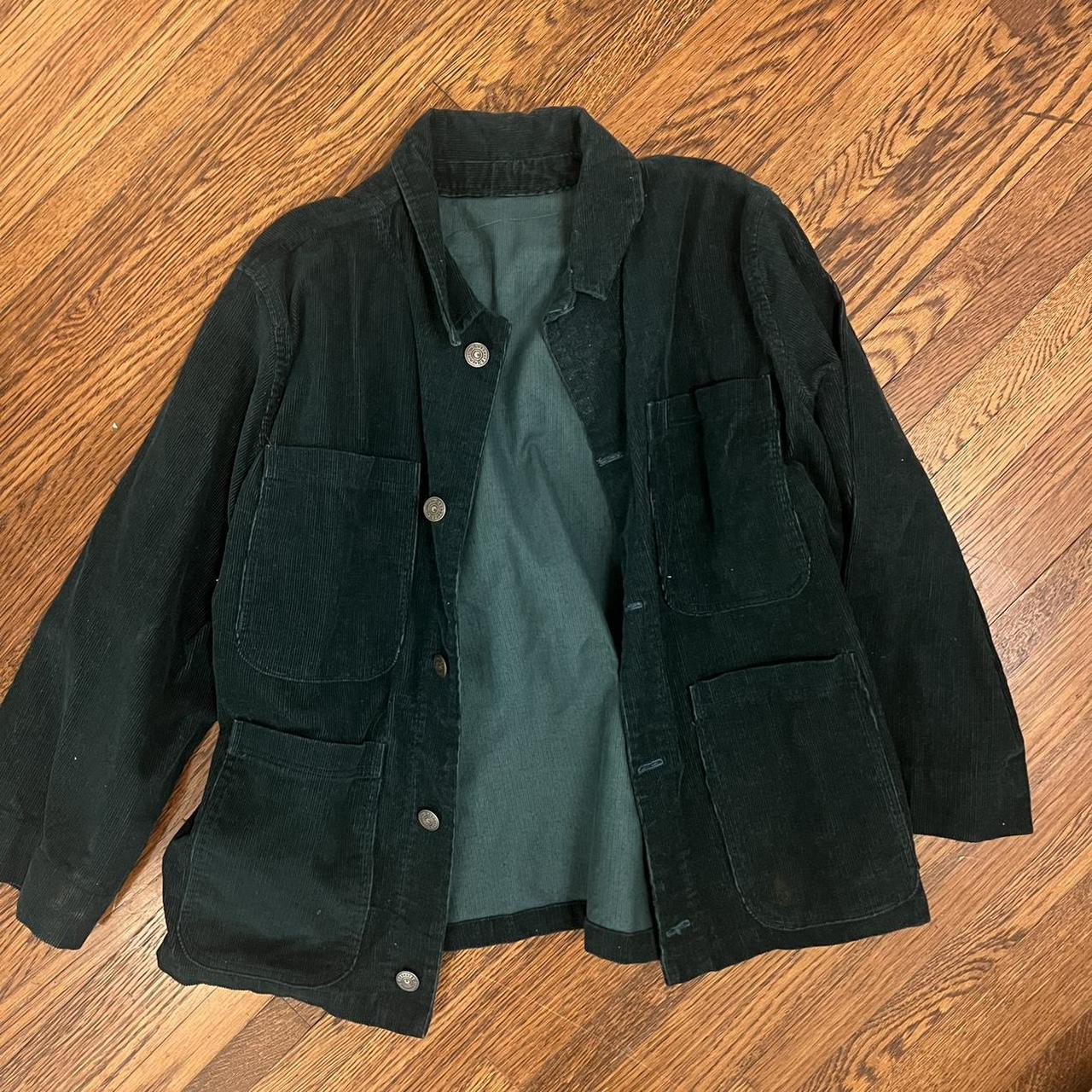 Vintage green corduroy button-down jacket. I believe... - Depop