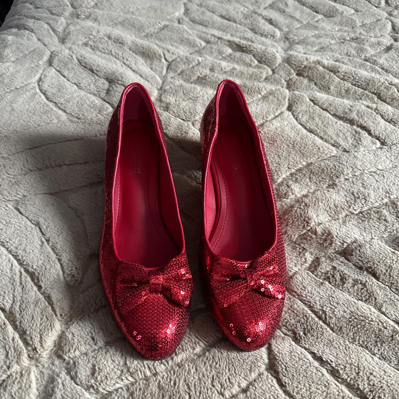 ️ ruby red glitter heels — women’s size 9 ️ the... | Depop