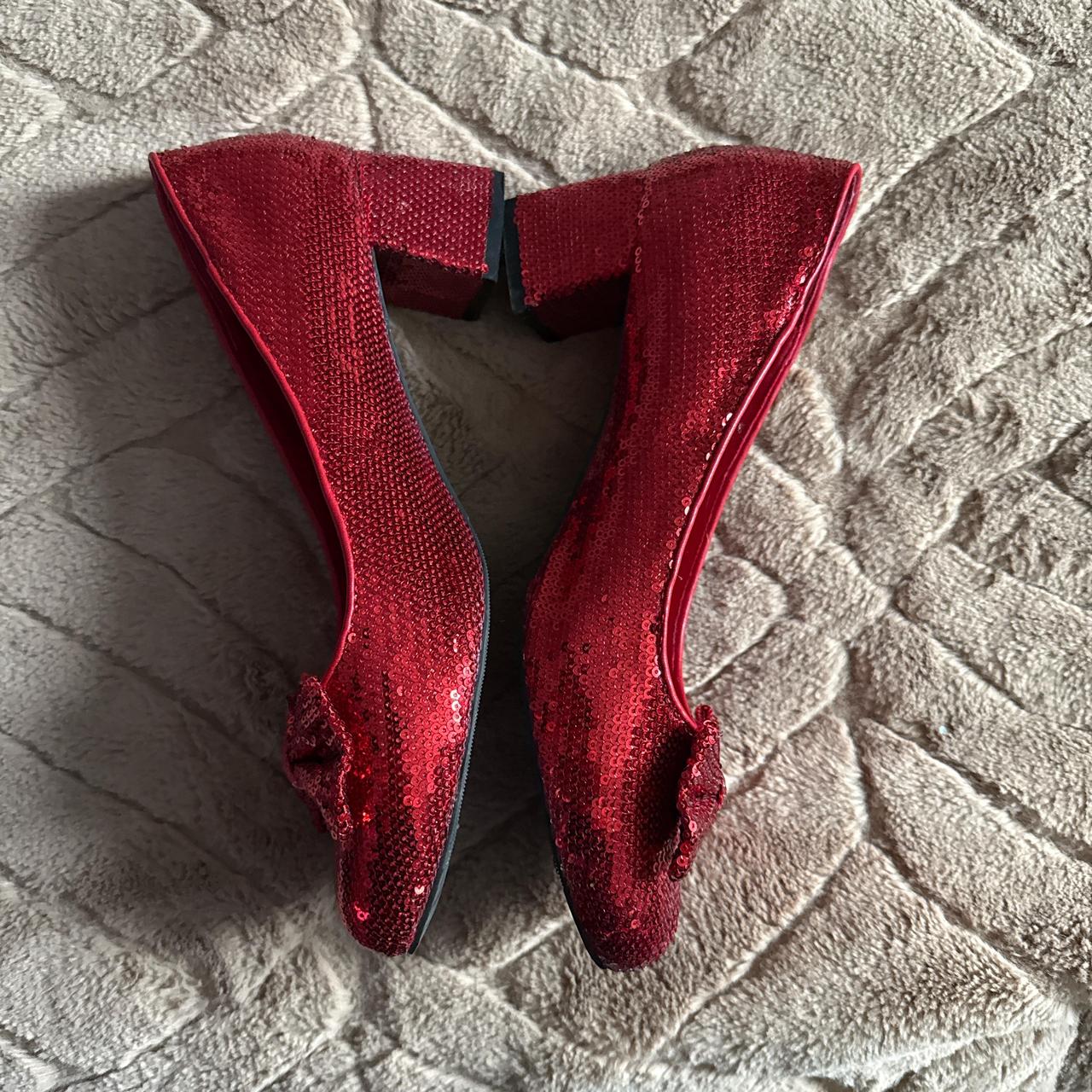 ️ ruby red glitter heels — women’s size 9 ️ the... | Depop