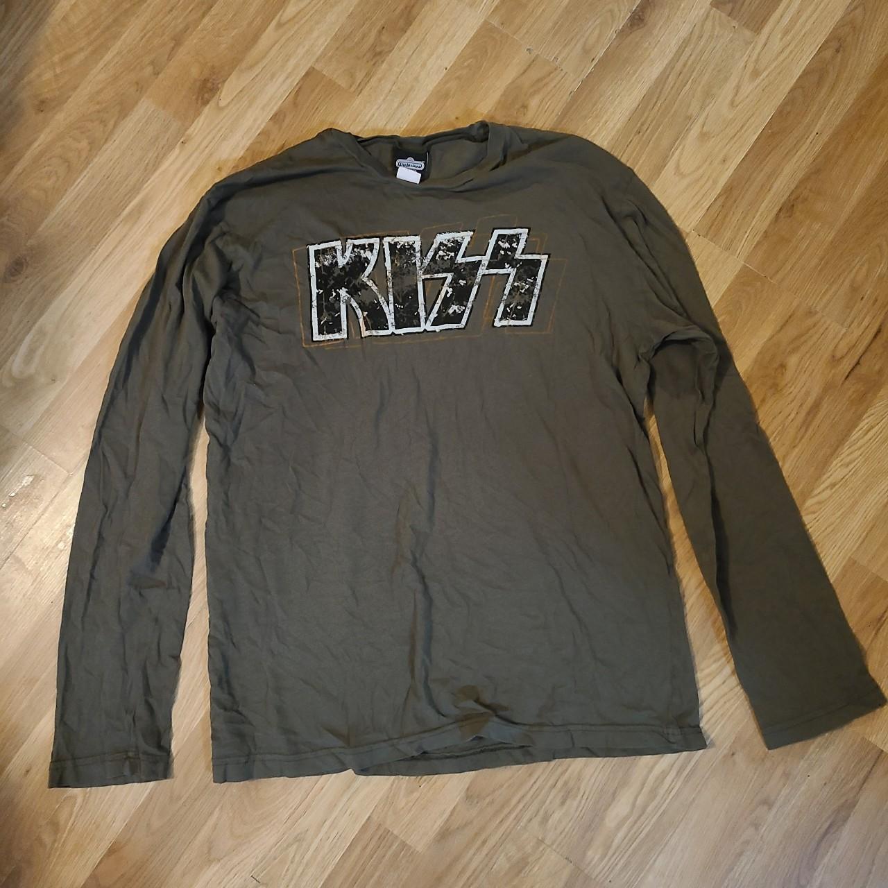 Long sleeve y2k kiss shirt. Size large. On a winter... - Depop