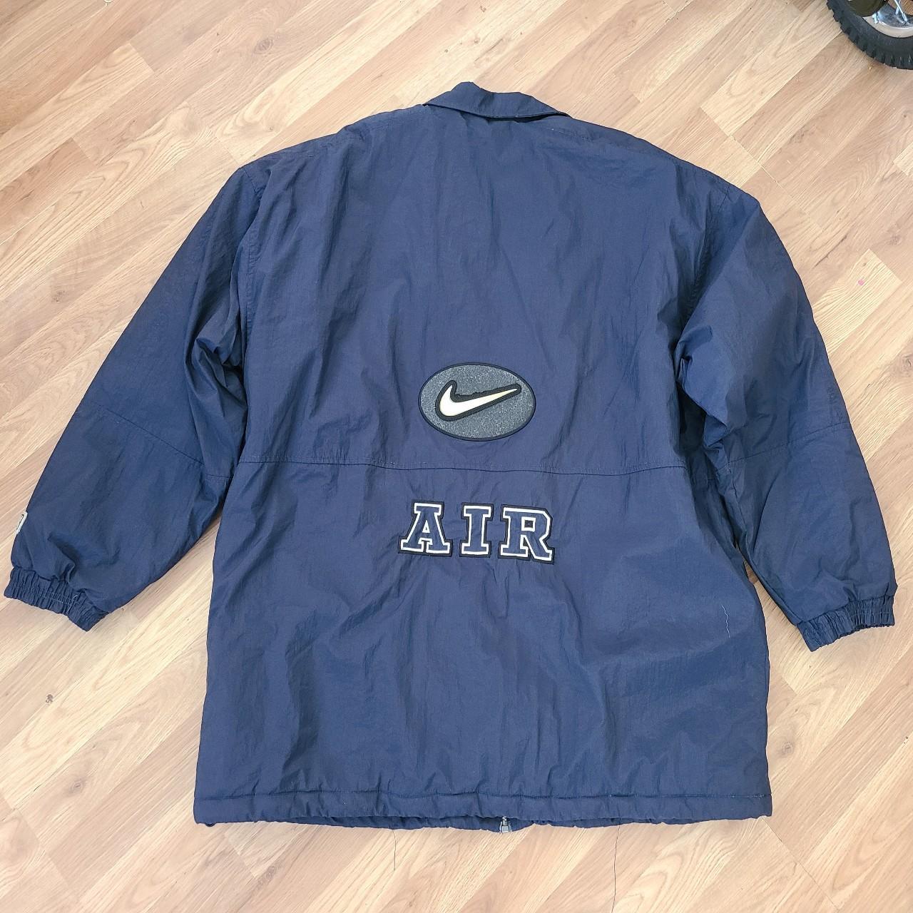 Vintage Nike Air jacket. Size XXL. Dark blue with... - Depop
