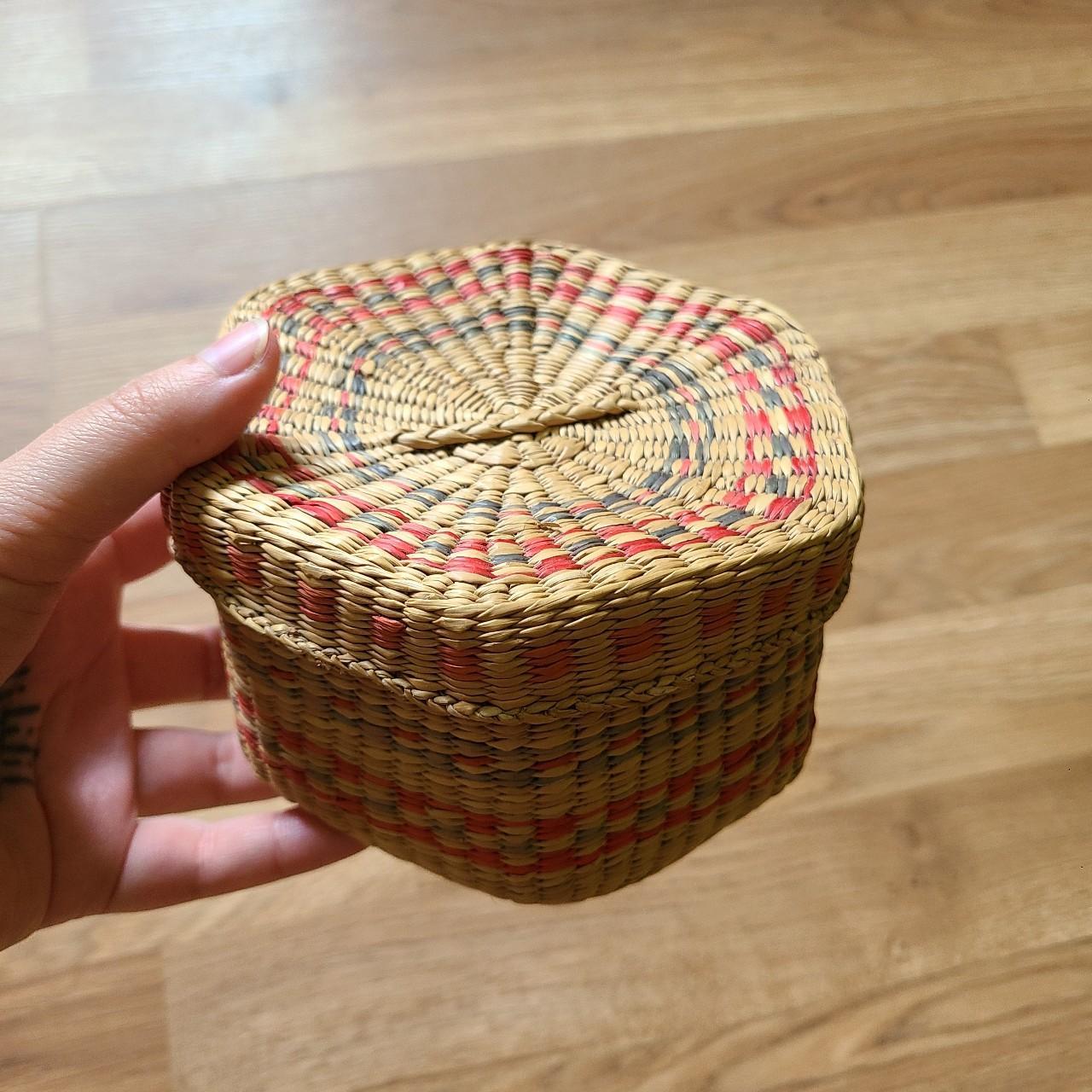 Small handwoven sweetgrass basket box. Pretty and... - Depop