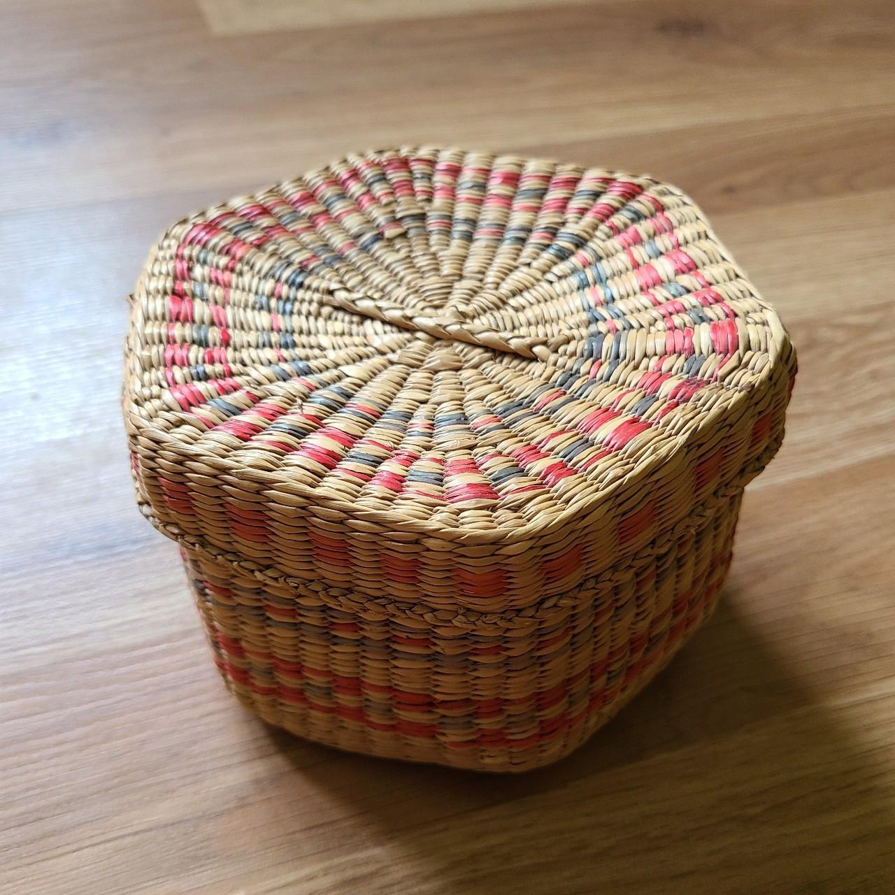 Small handwoven sweetgrass basket box. Pretty and... - Depop