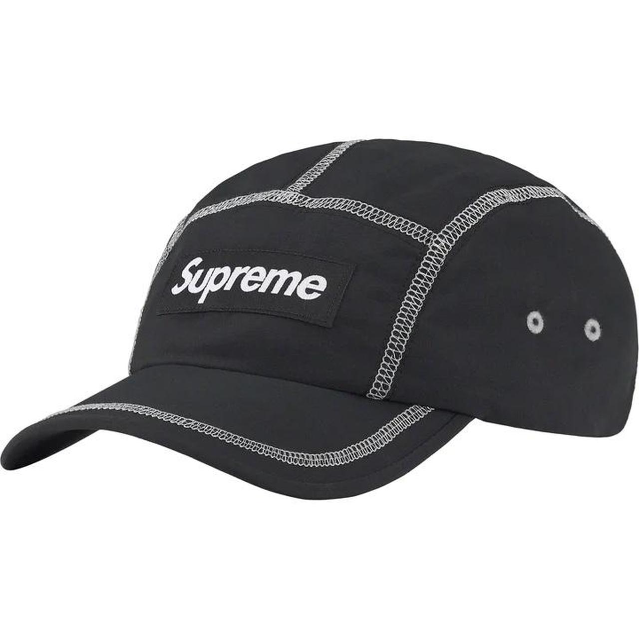 Supreme Reflective Stitch Camp Cap Black Brand New,... - Depop