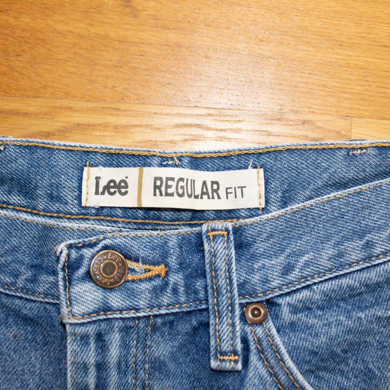 Lee denim trimmed shorts Size: 36W Quality: Good,... - Depop