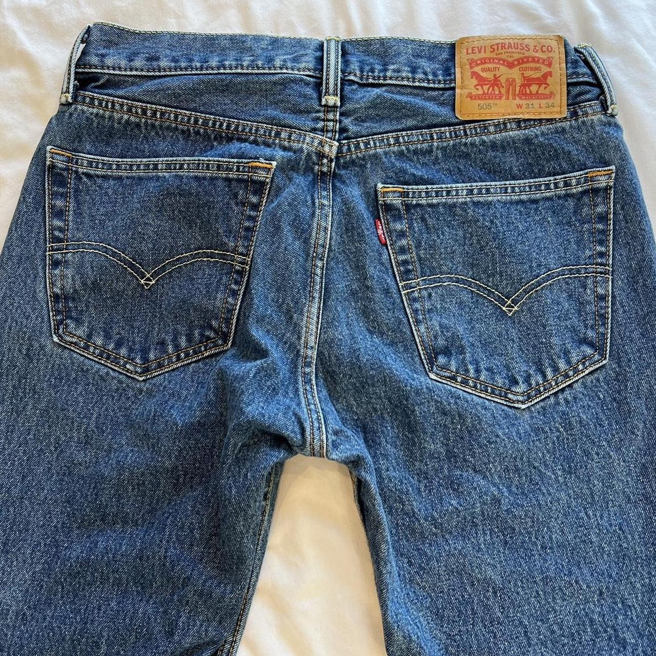 authentic Levi jeans. Classic Levi’s patch logo and... - Depop