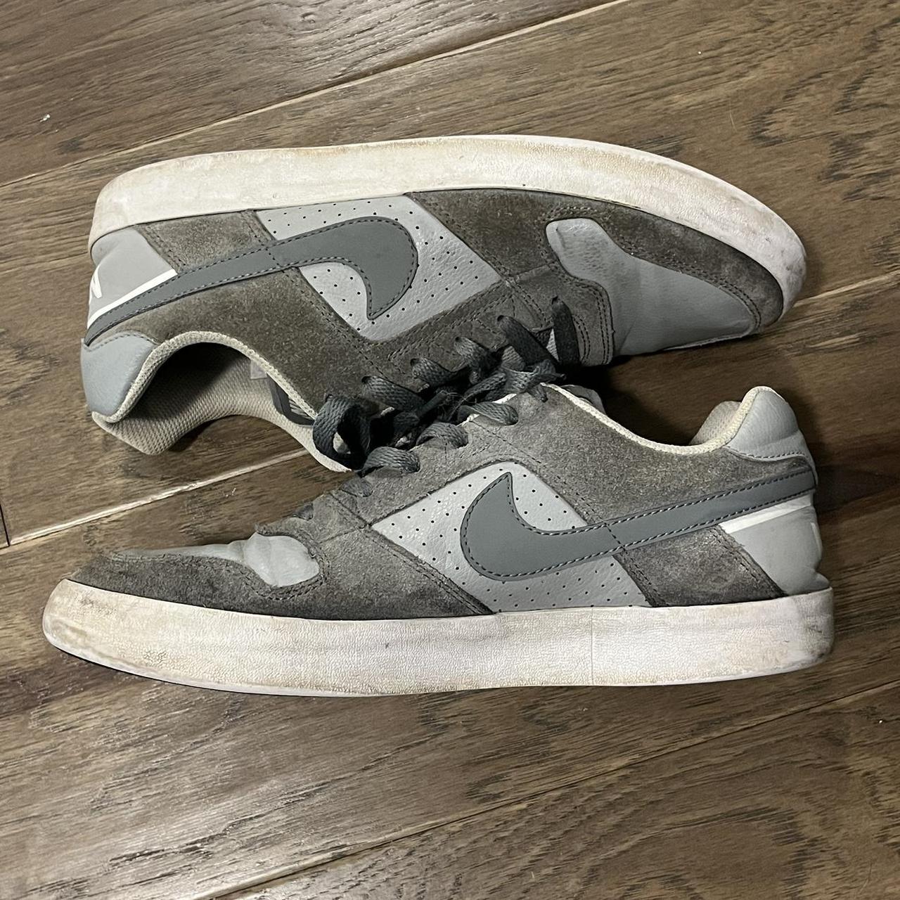Grey Nike SB Delta Force Vulc Skateboarding Shoes –... | Depop