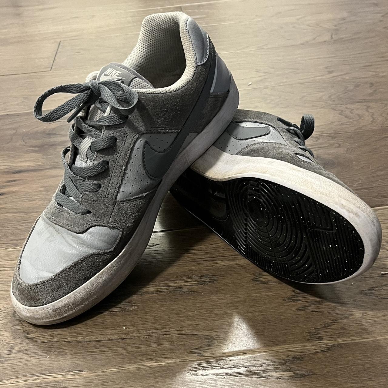 Grey Nike SB Delta Force Vulc Skateboarding Shoes –... | Depop