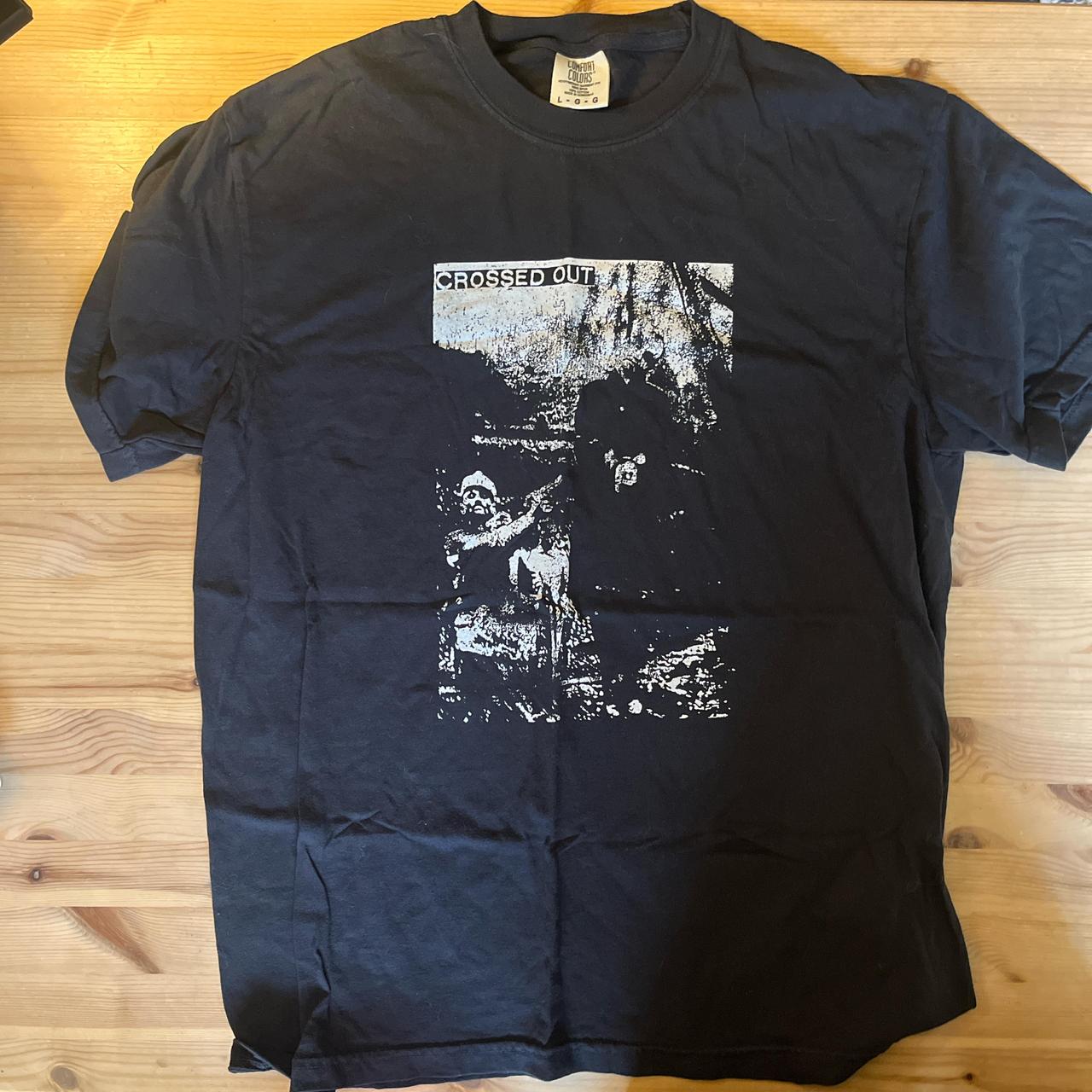Crossed out shirt The greatest power violence band... | Depop