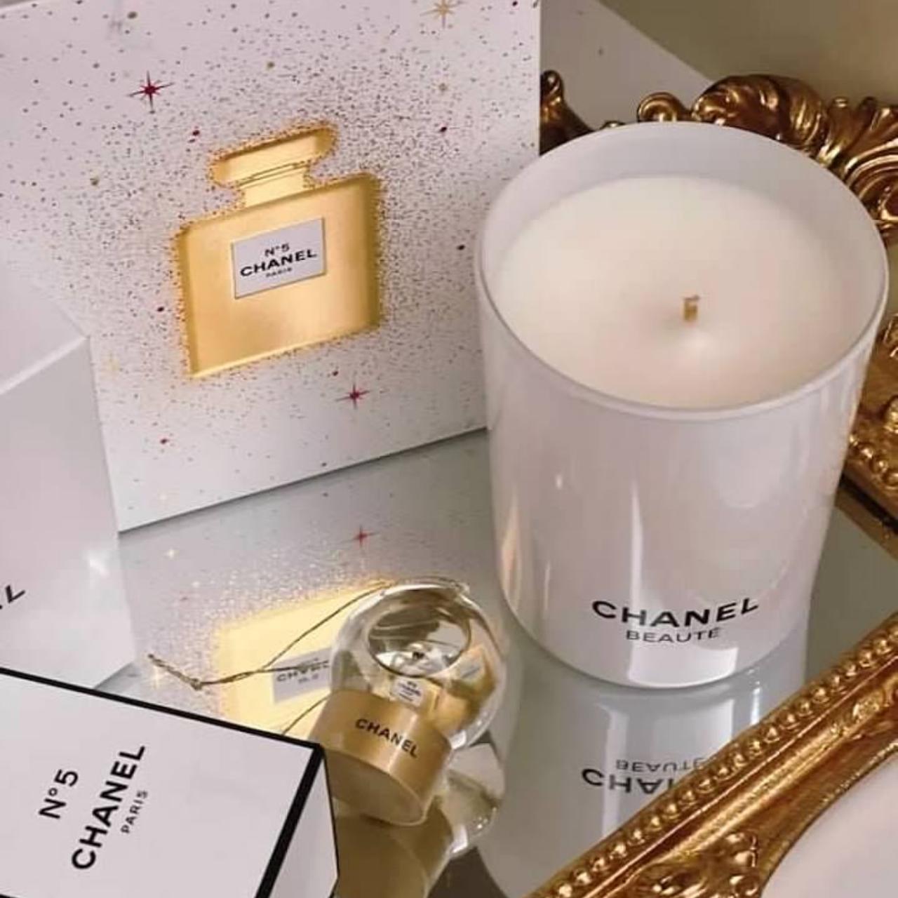 Chanel Beaute Scented White Candle Never burned,... - Depop