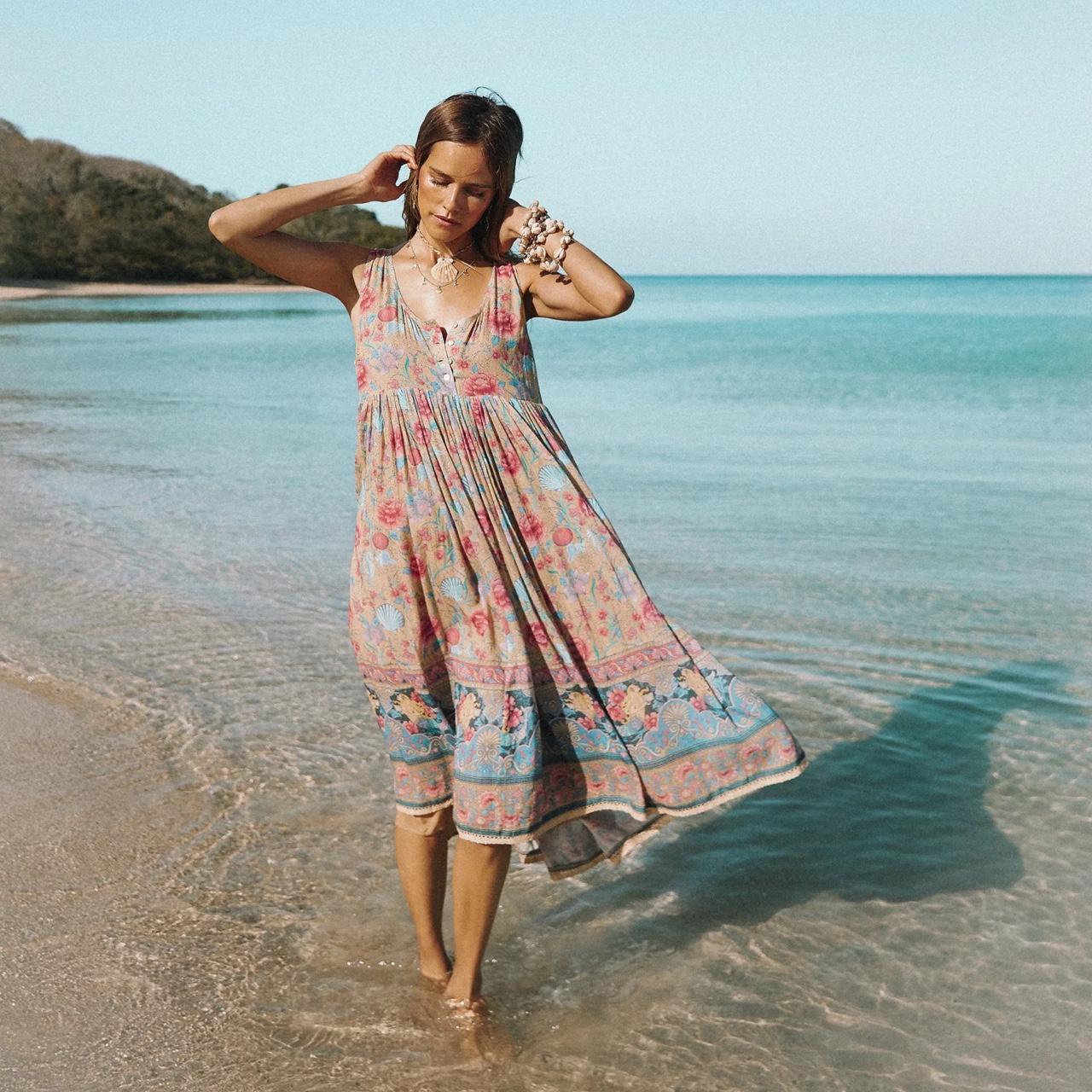 Spell SEASHELL Dress Small Perfect condition, only... - Depop