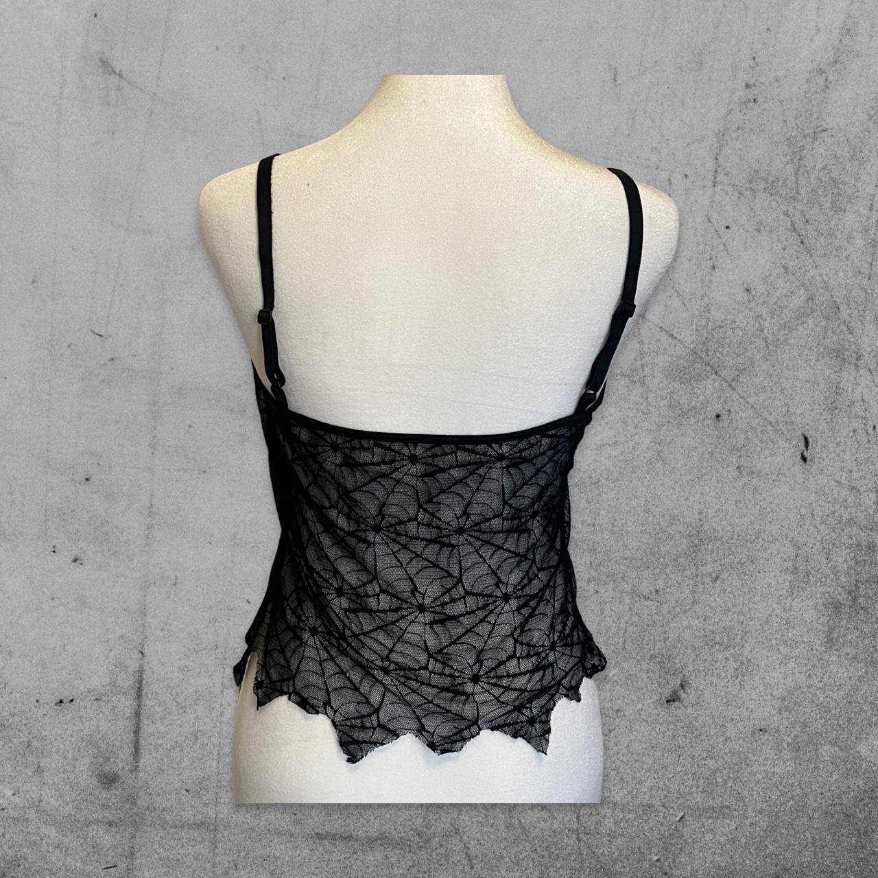 Insane spider web mesh top From vintage Italian... - Depop