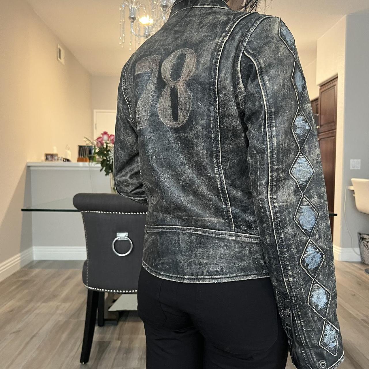 Insane vintage diesel jacket Brown leather with... - Depop