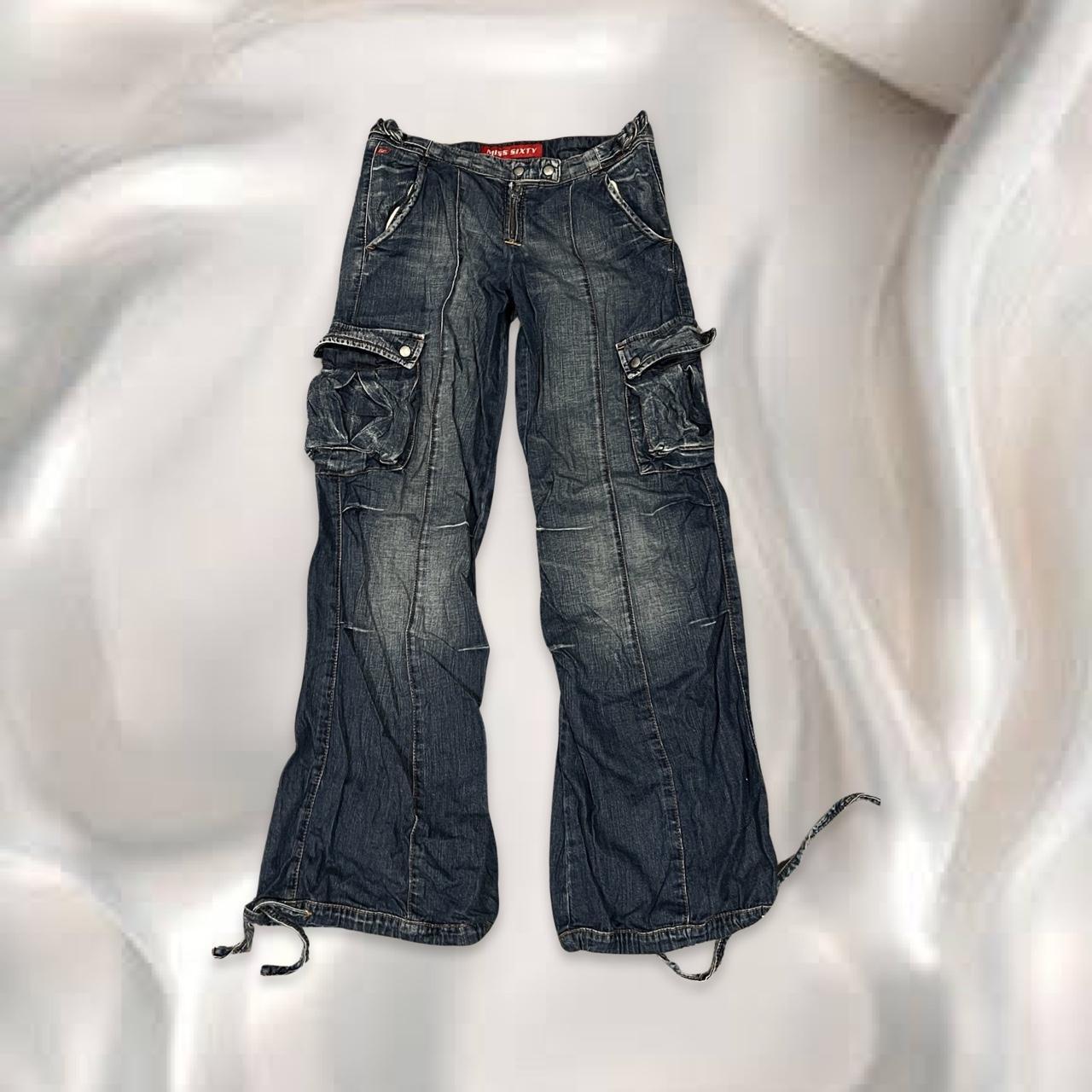 Vintage rare Miss Sixty Dublin denim cargo... - Depop