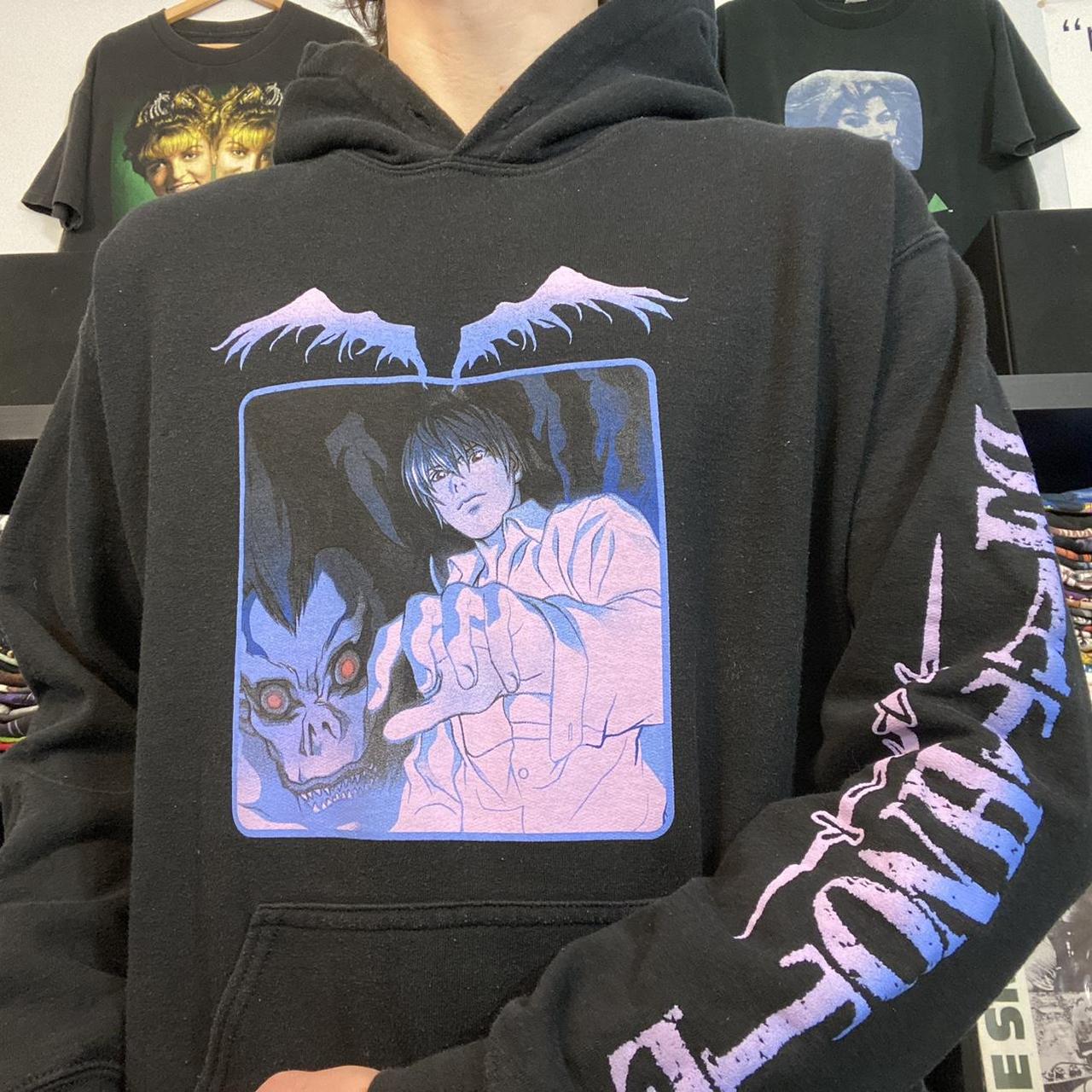 black DEATHNOTE anime pull over hoodie sweater... - Depop