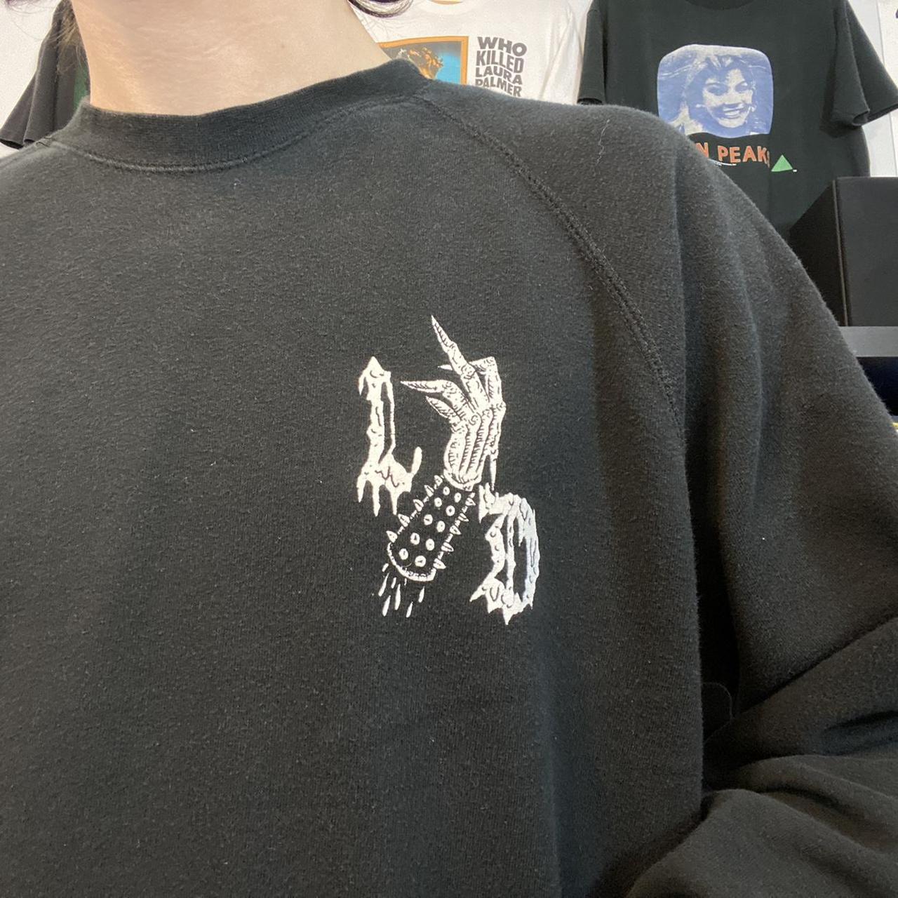 black LIQUID DEATH mountain water skeleton mid... - Depop