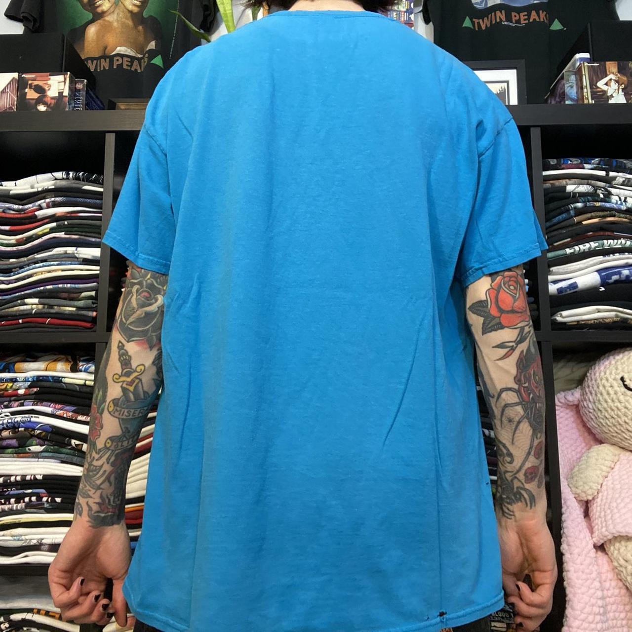 y2k vintage style 2000s cyan blue SALVATION cross... - Depop