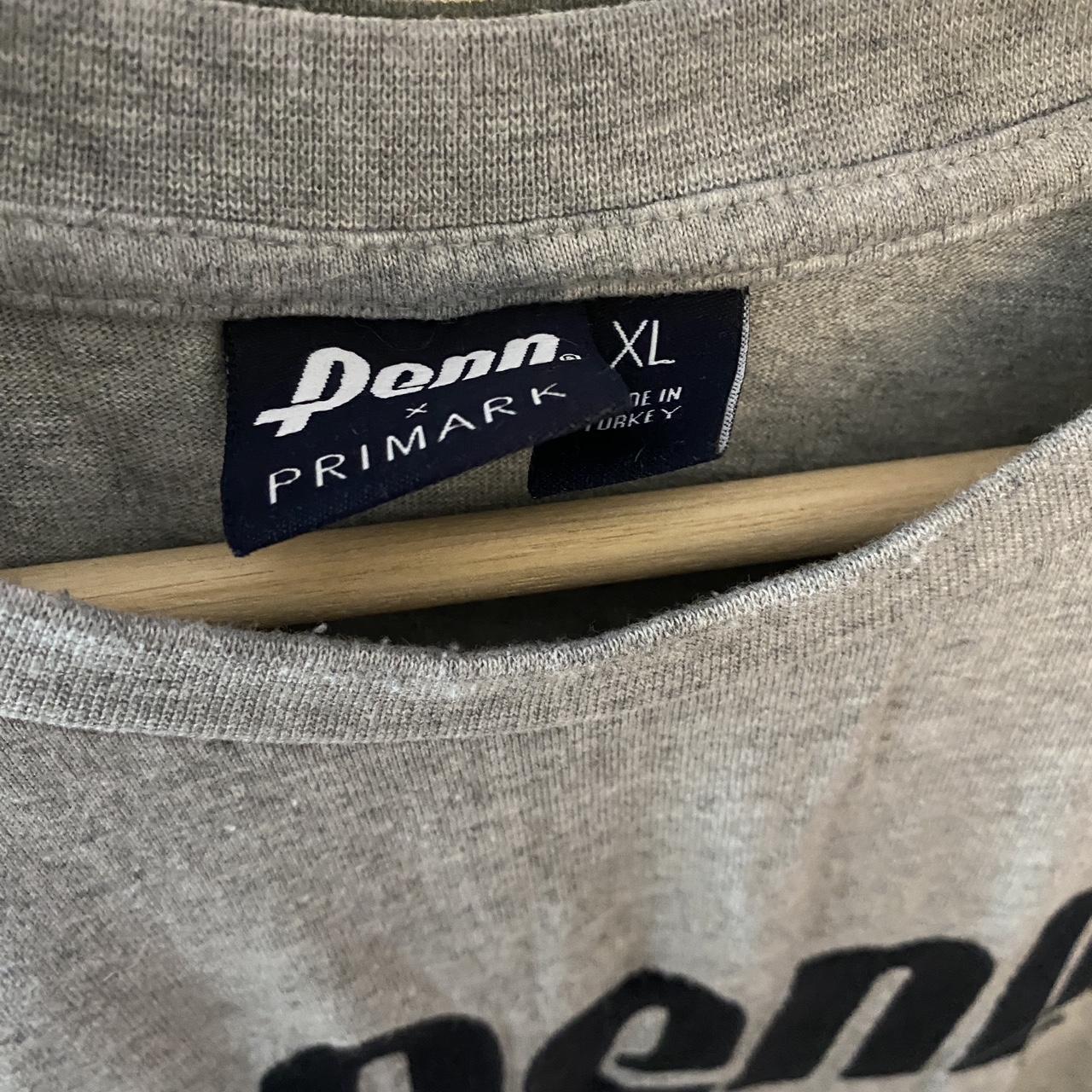 Penn sport tee Grey/blue/white size XL condition... - Depop