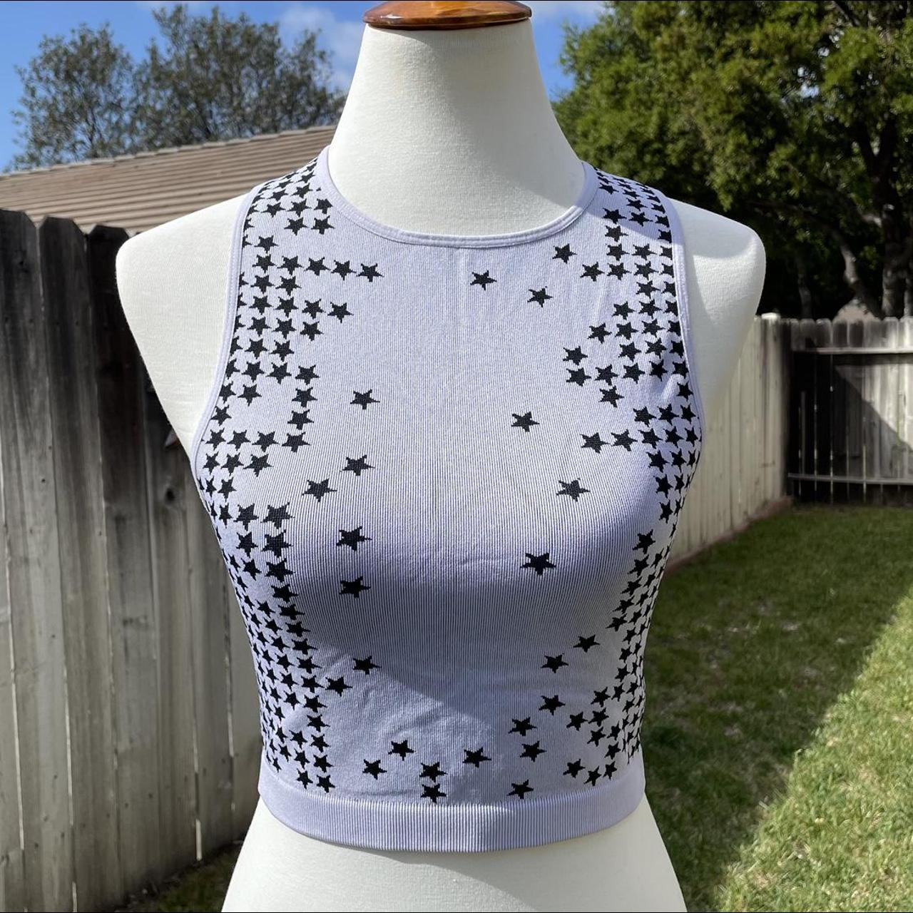 Fabletics star crop top/ low impact sports bra. No... - Depop