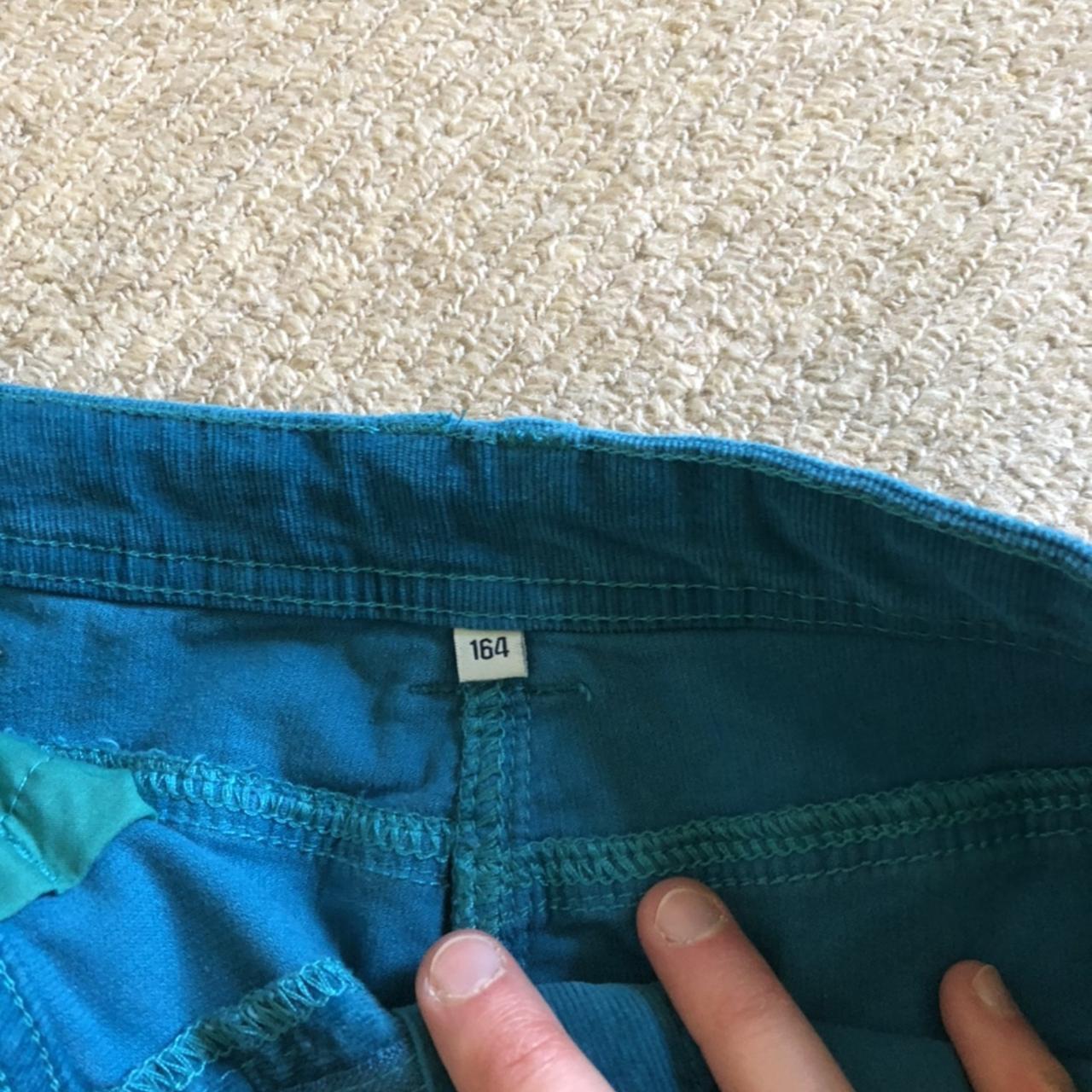 Blue stretchy cord skirt Label says 164 (girls)... - Depop