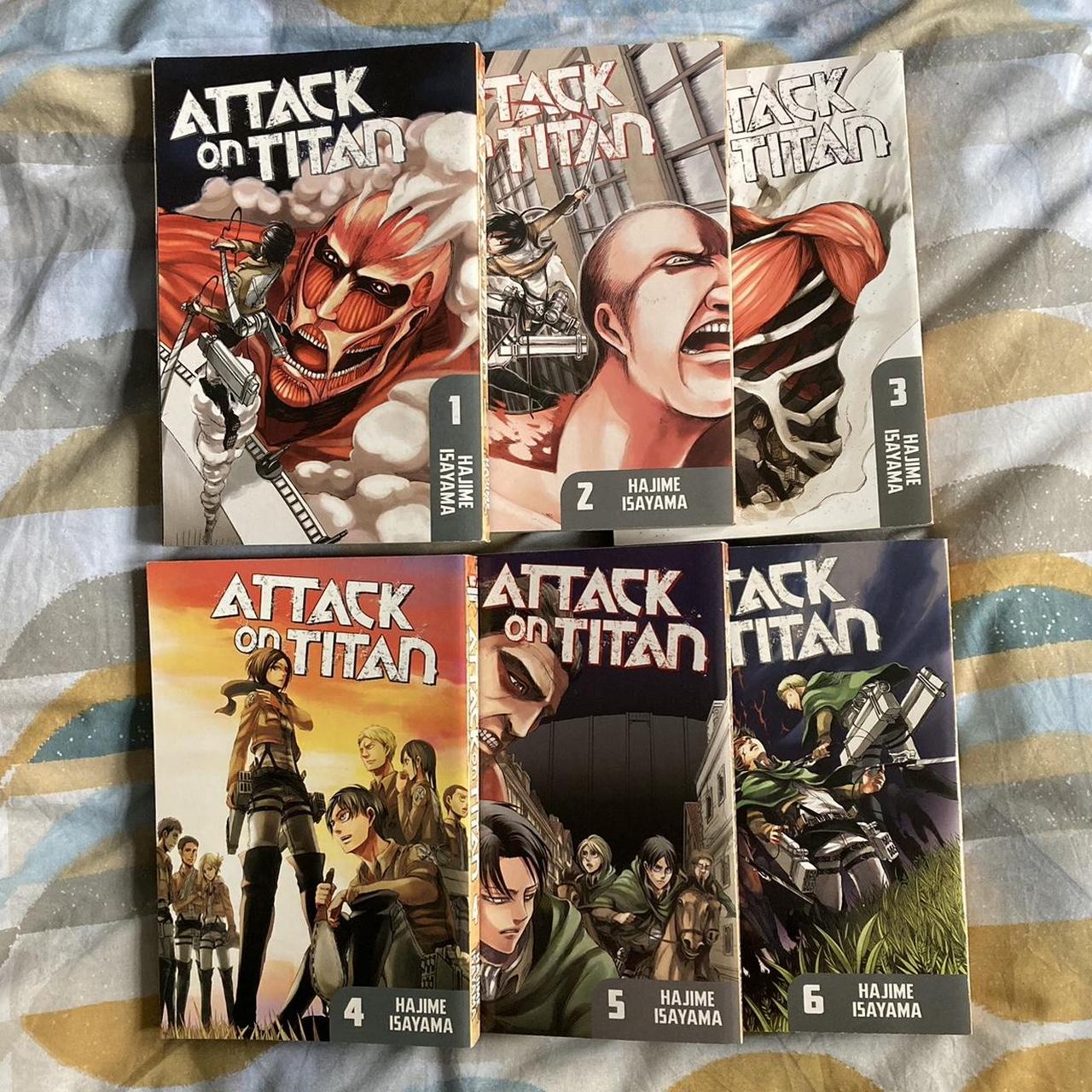 Attack On Titan manga volumes 1-6 Read once, in... - Depop