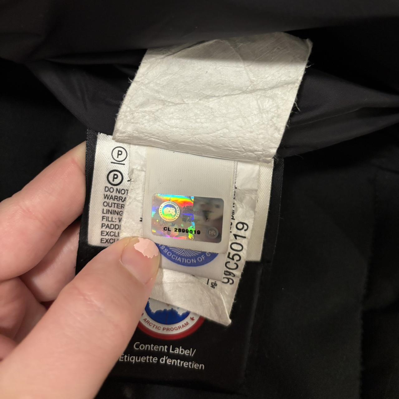 Pictures of the Canada goose hologram tag from the... - Depop