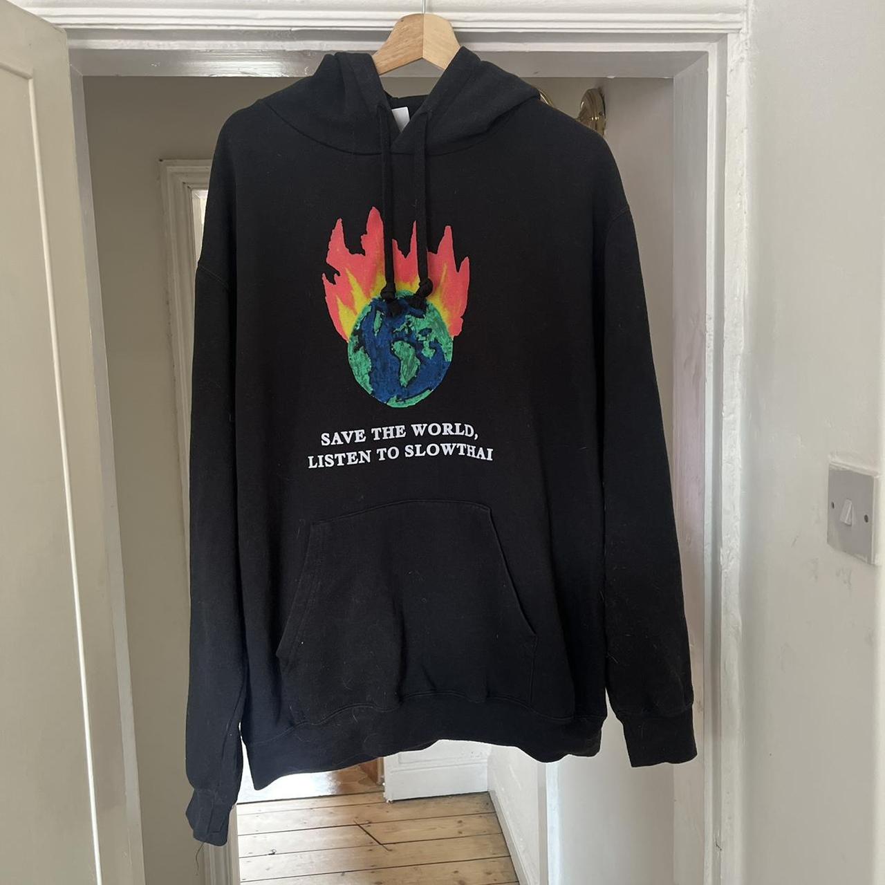 Slowthai hoodie tour merch 2 faint marks on front... - Depop
