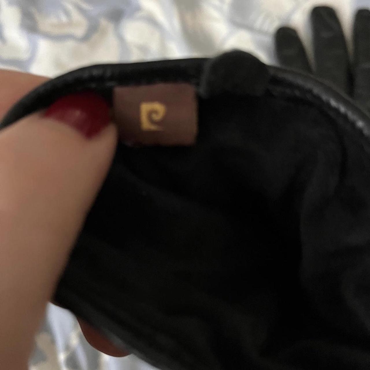 Black leather driving gloves Straps on... - Depop