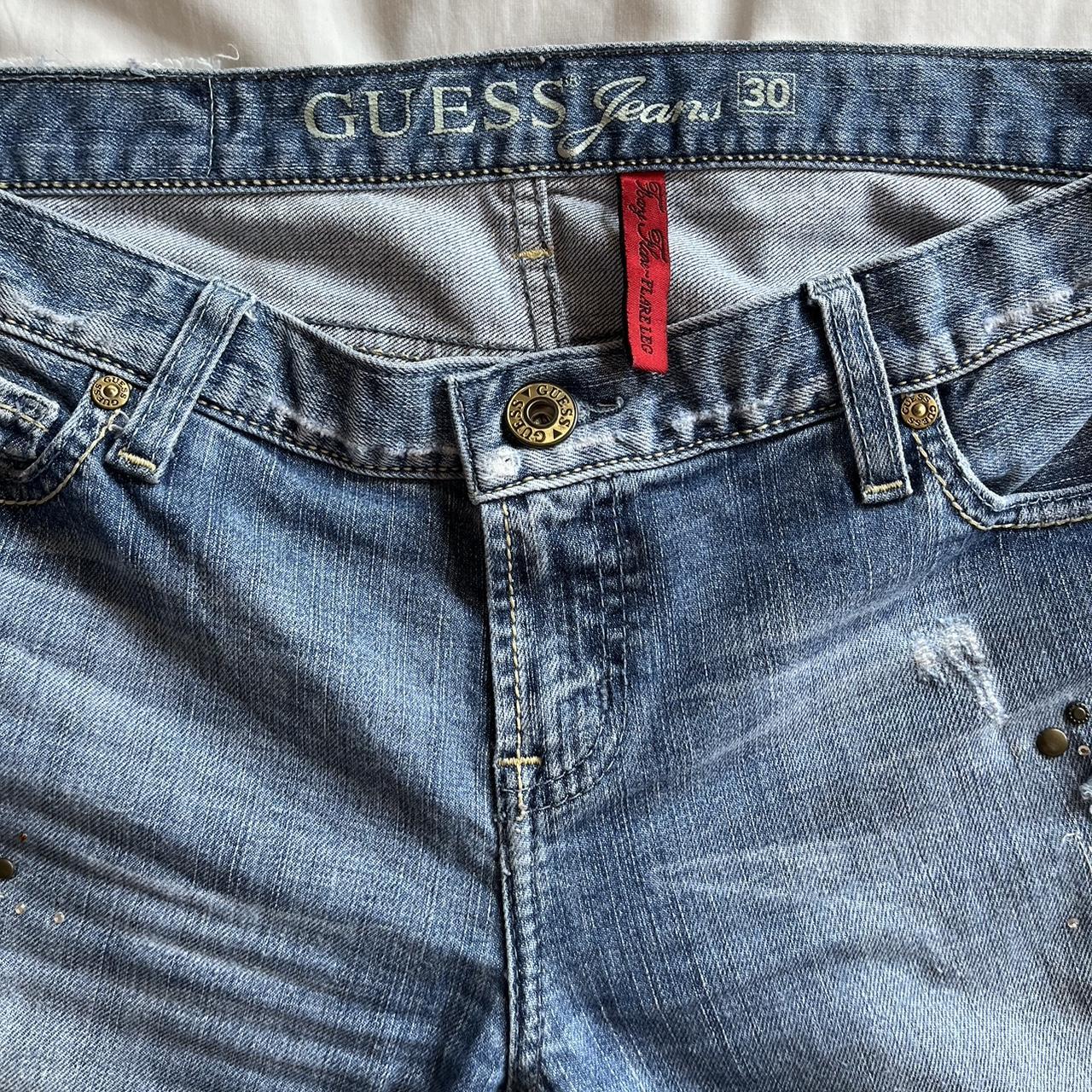 flare guess jeans! has pretty lil rhinestones n... - Depop