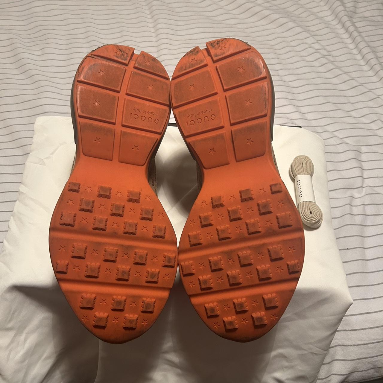 GUCCI Men's GG Rhyton Sneaker In Brick Red Original... - Depop