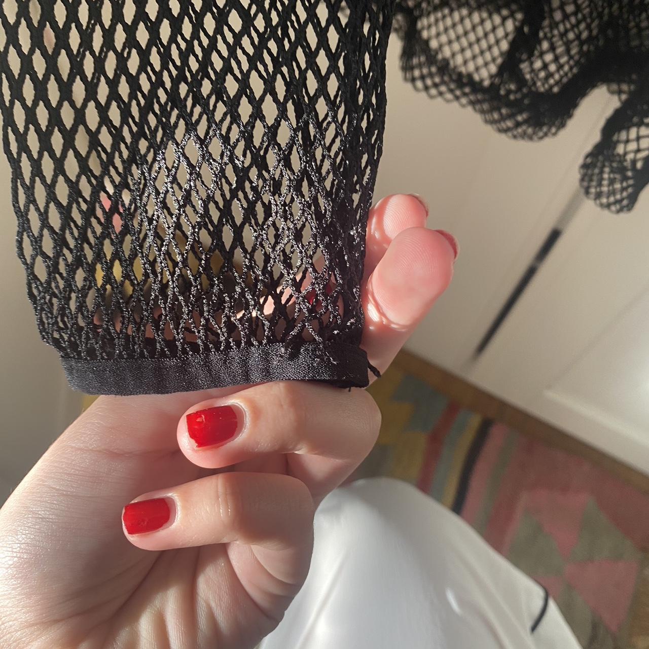 Long sleeve black mesh top Black mesh top End of... | Depop