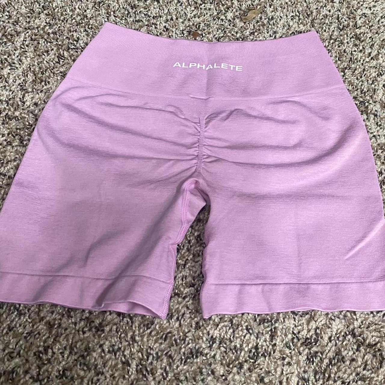 alphalete 4.5” shorts worn one time inside tag is... - Depop