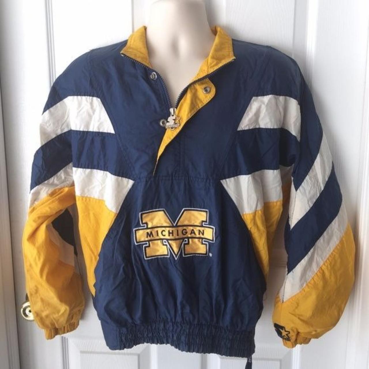 University of Michigan Lightweight Starter Jacket... - Depop