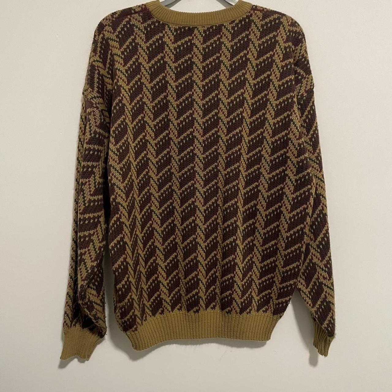 Vintage 90s double knit sweater 📏 size XXL Measures... - Depop