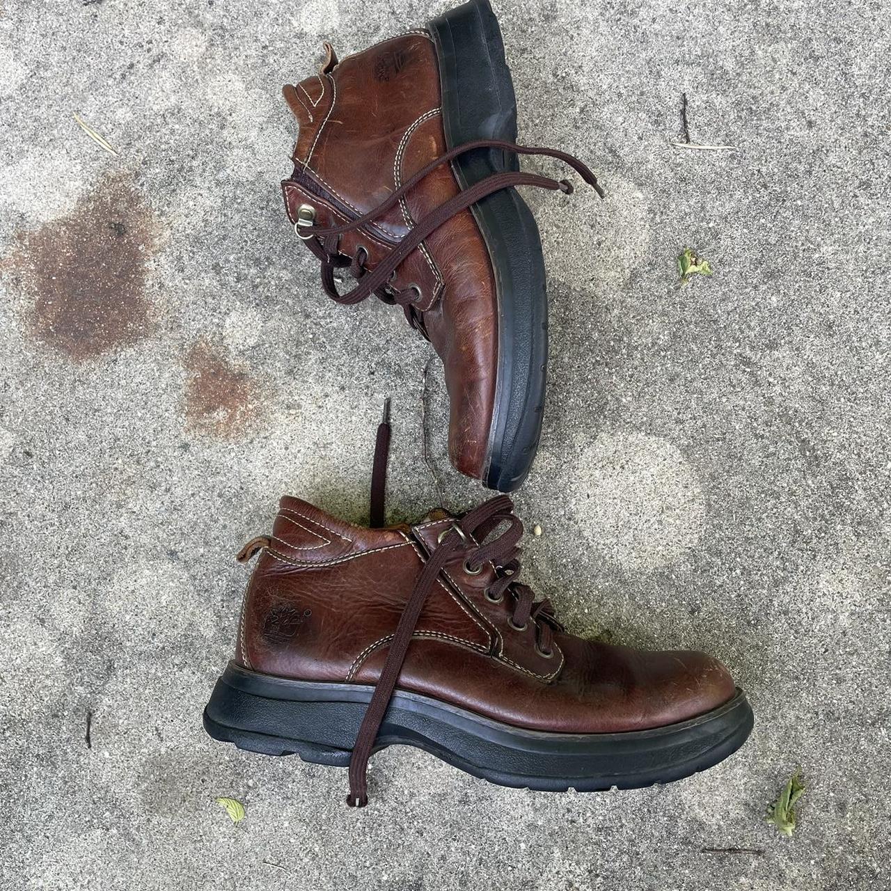 Vintage late 90s Timberland smart chunky boots 📏... - Depop