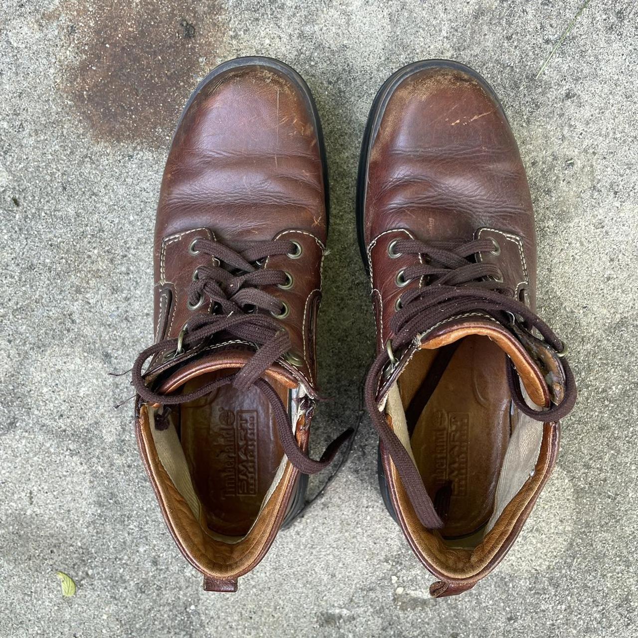 Vintage late 90s Timberland smart chunky boots 📏... - Depop