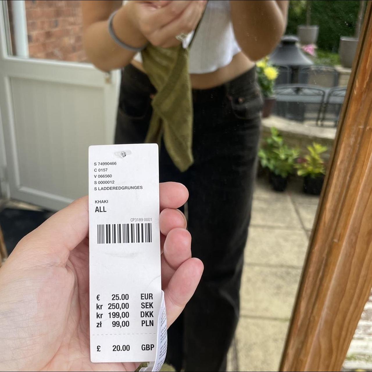 Neck scarf Khaki green knitted hey scarf Urban... - Depop